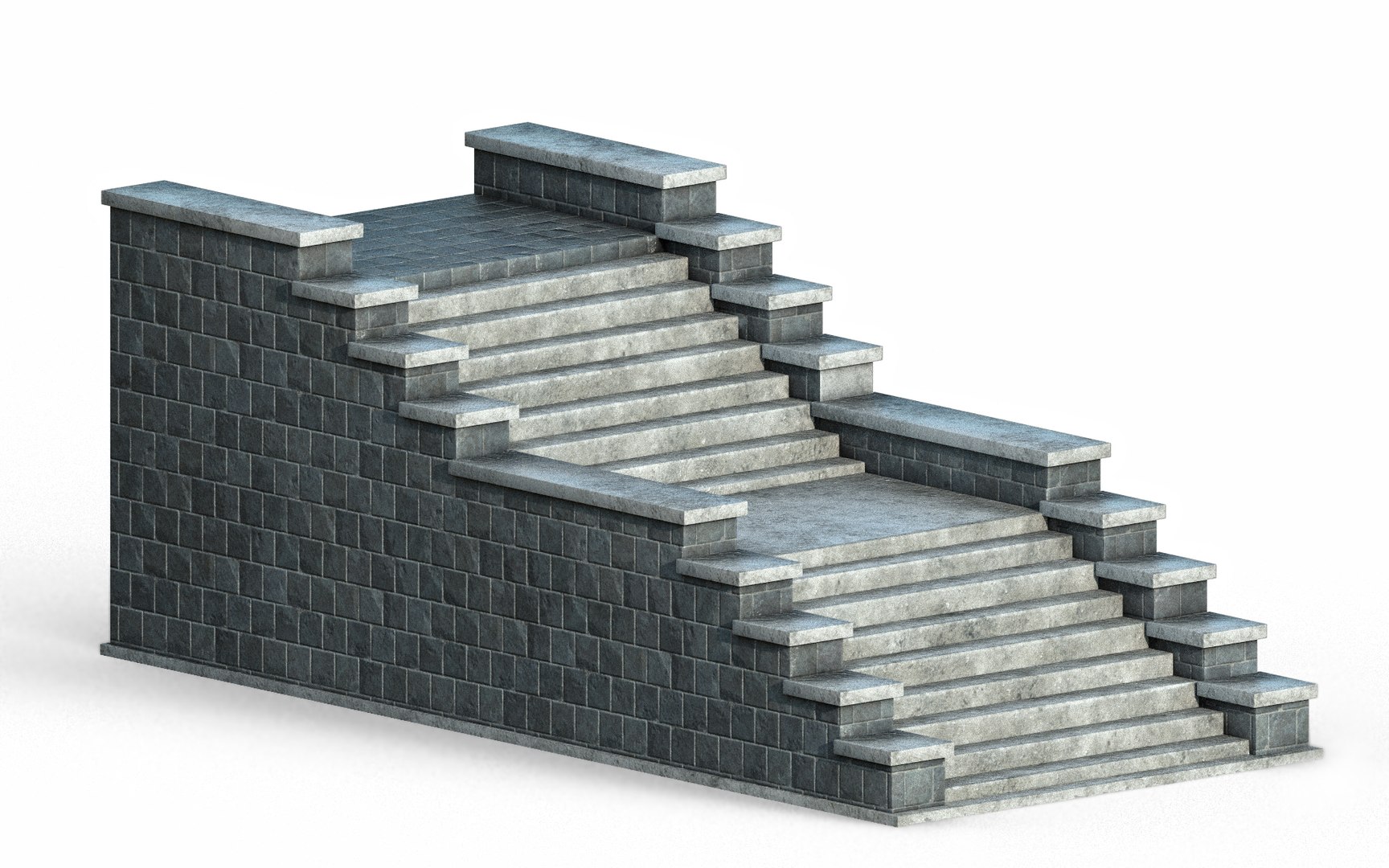 3D stone stairs - TurboSquid 1542836