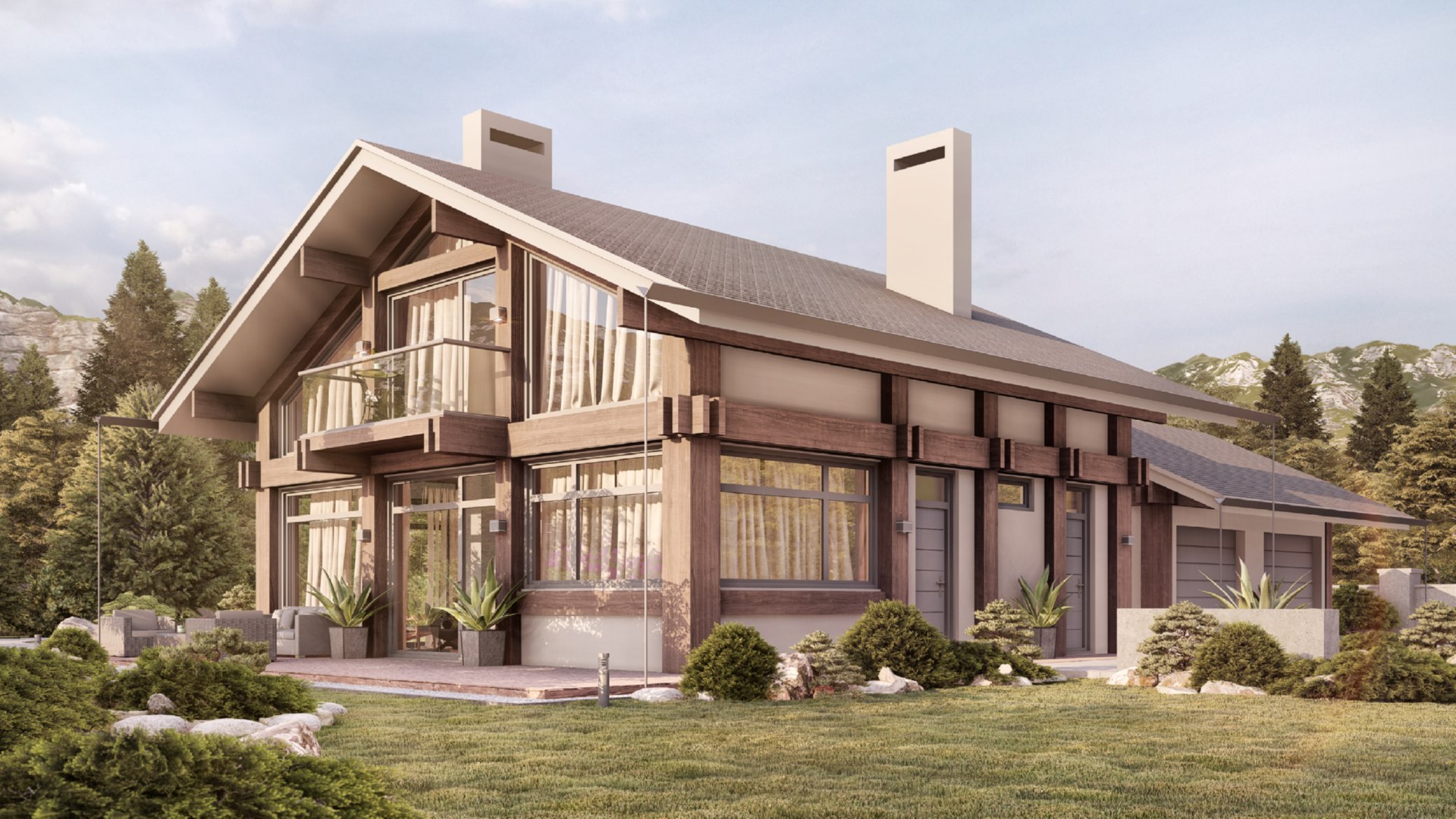 3D Modern House Fachwerk Model - TurboSquid 1603539