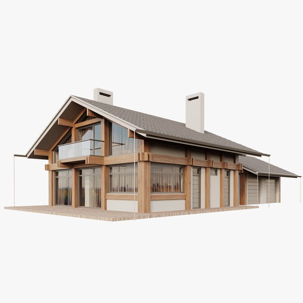 3D model modern cottage house - TurboSquid 1642967
