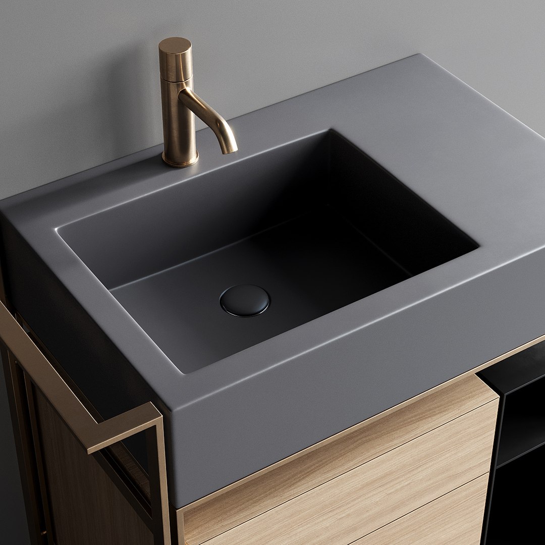 3D model Ceramica Cielo Narciso Mini Vanity Unit Set 3 - TurboSquid 1728884
