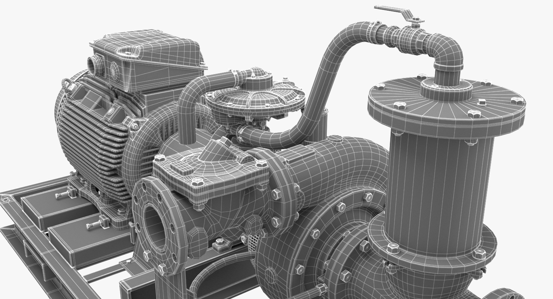 3d Water Pump Motor Model Turbosquid 1157407