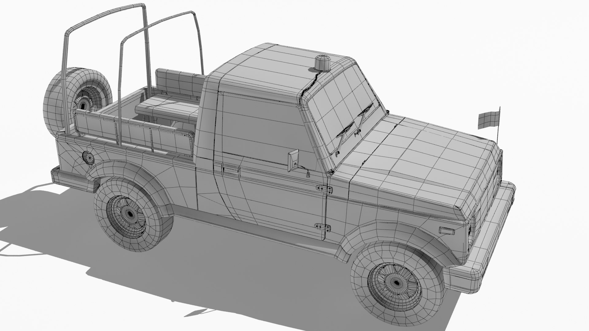 India Maruti Gypsy 3d Max