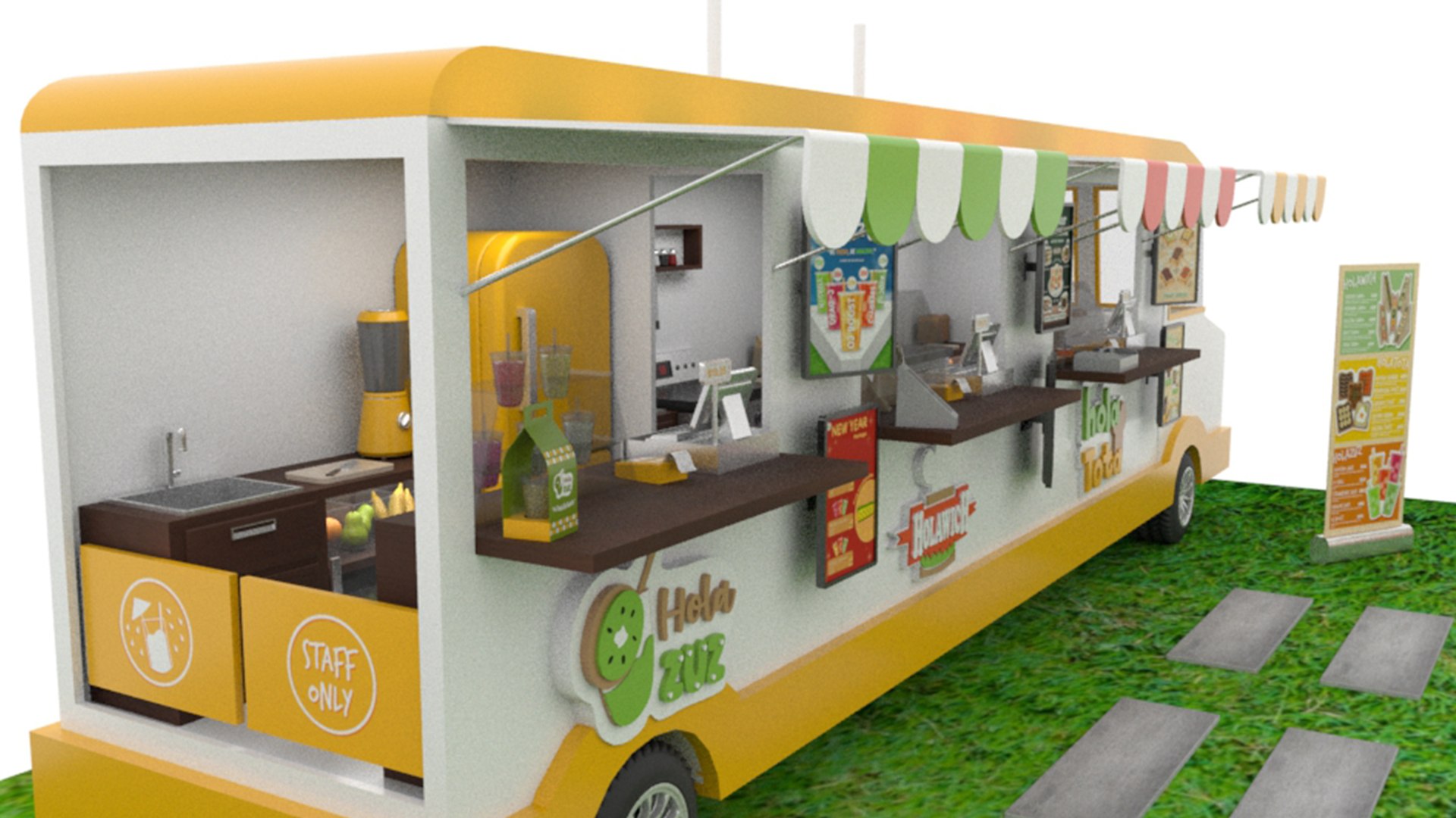 3D FOOD TRUCK MODERN - TurboSquid 2343095