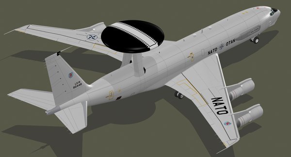 3D e-3a sentry nato e-3 model - TurboSquid 1421262