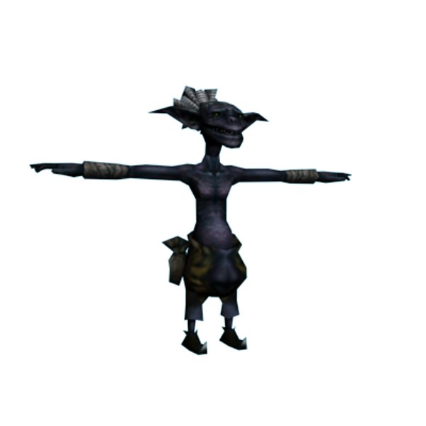 blue bokoblin 3d obj