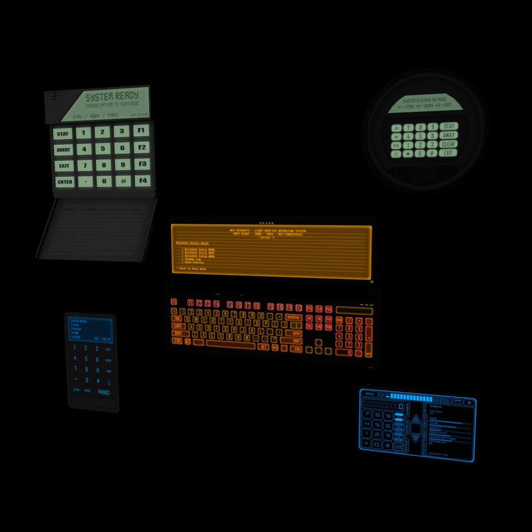 3ds max keypads pack keyboard pads