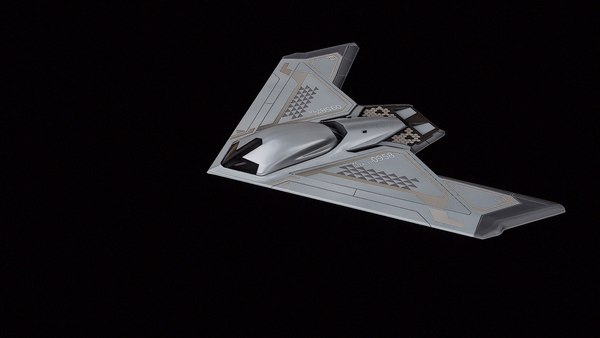 Bombardeiro Stealth de ficção científica equipado com PBR Modelo 3D ...