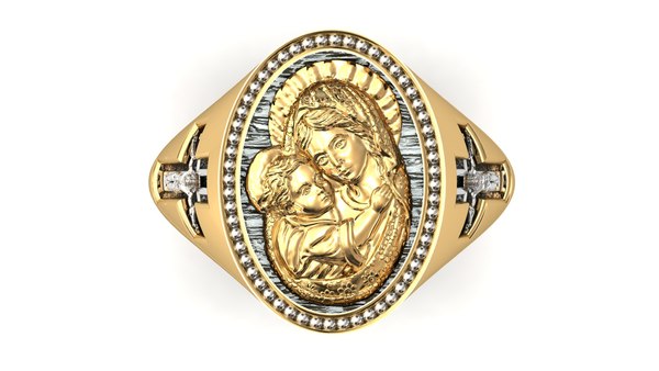 modelo 3d Anillo Virgen María - TurboSquid 2261419