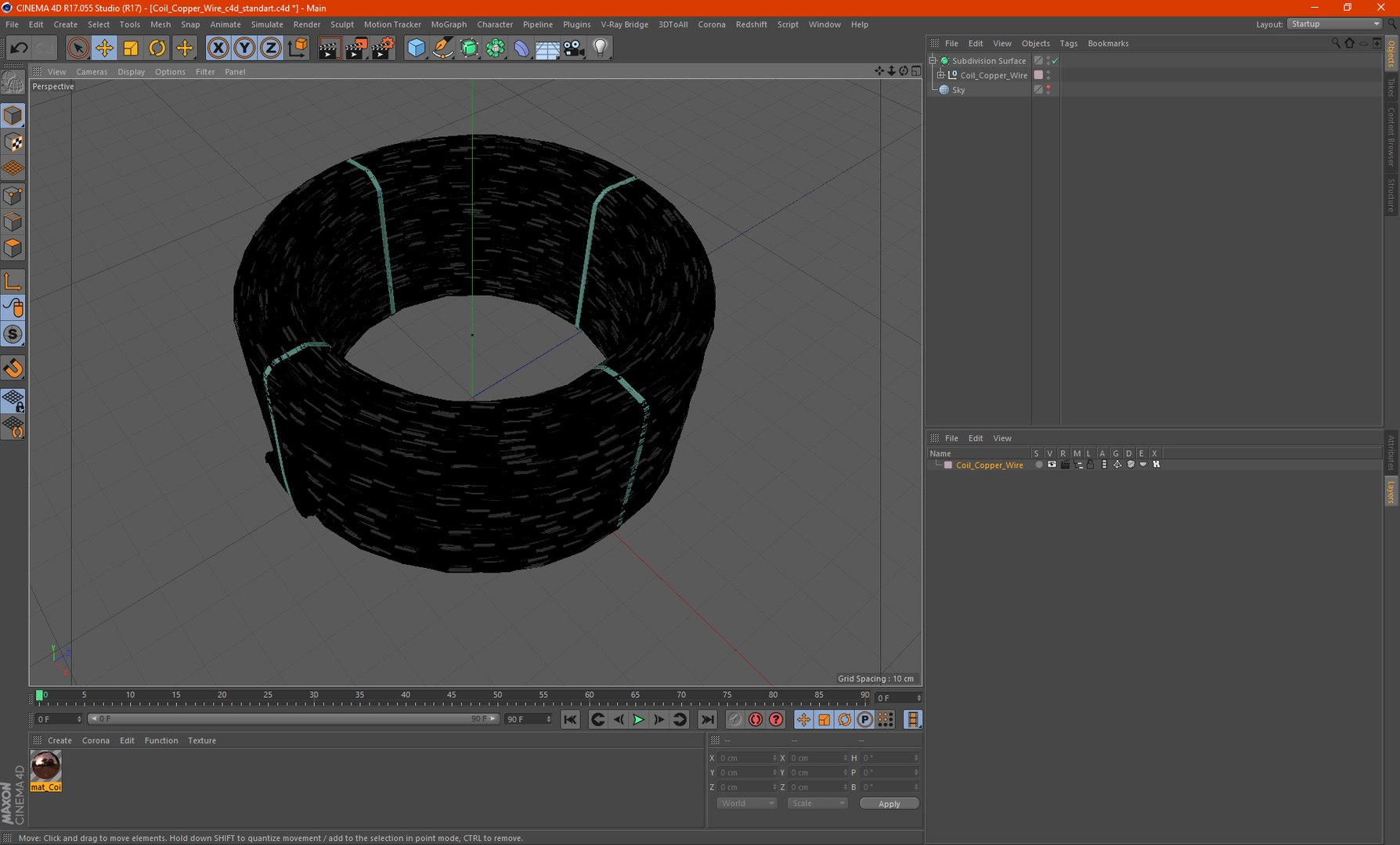 Coil Copper Wire 3D model - TurboSquid 1918534