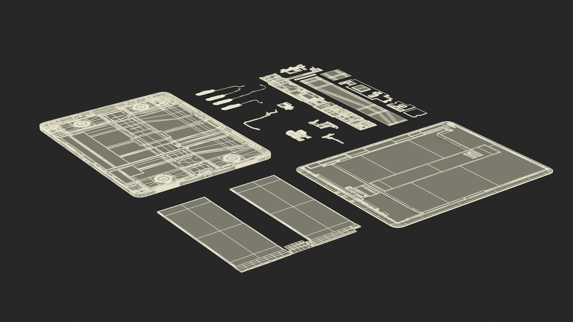 3D Tablet Fully Disassembled - TurboSquid 2368978