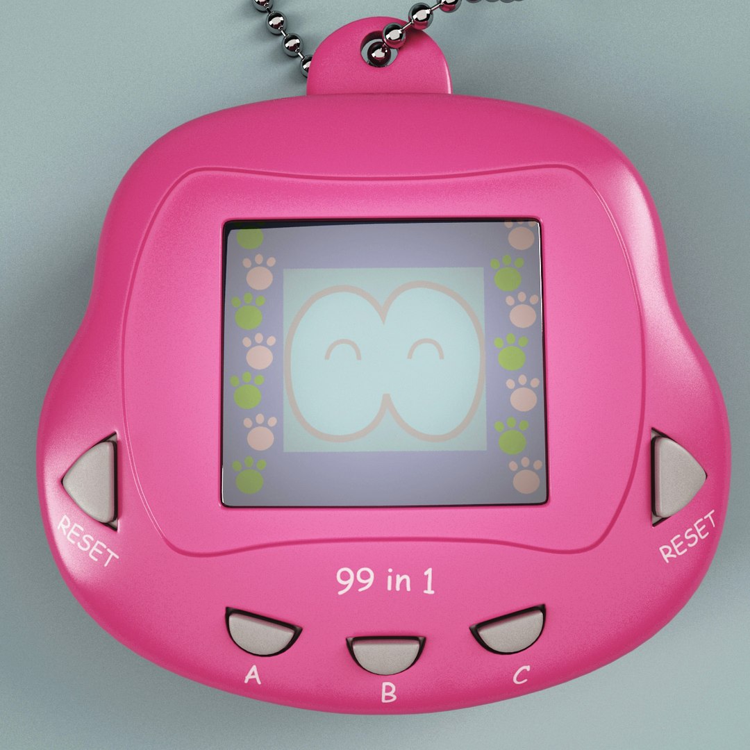 Pink Tamagotchi 3d Model