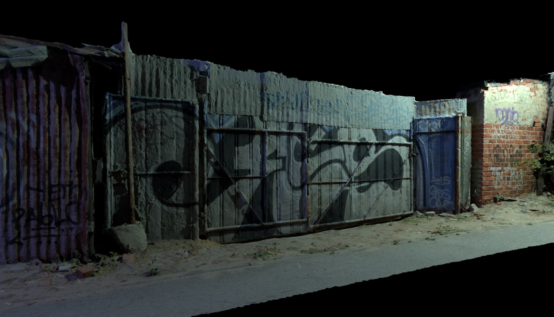 Graffiti Fence 1 3D - TurboSquid 1351172