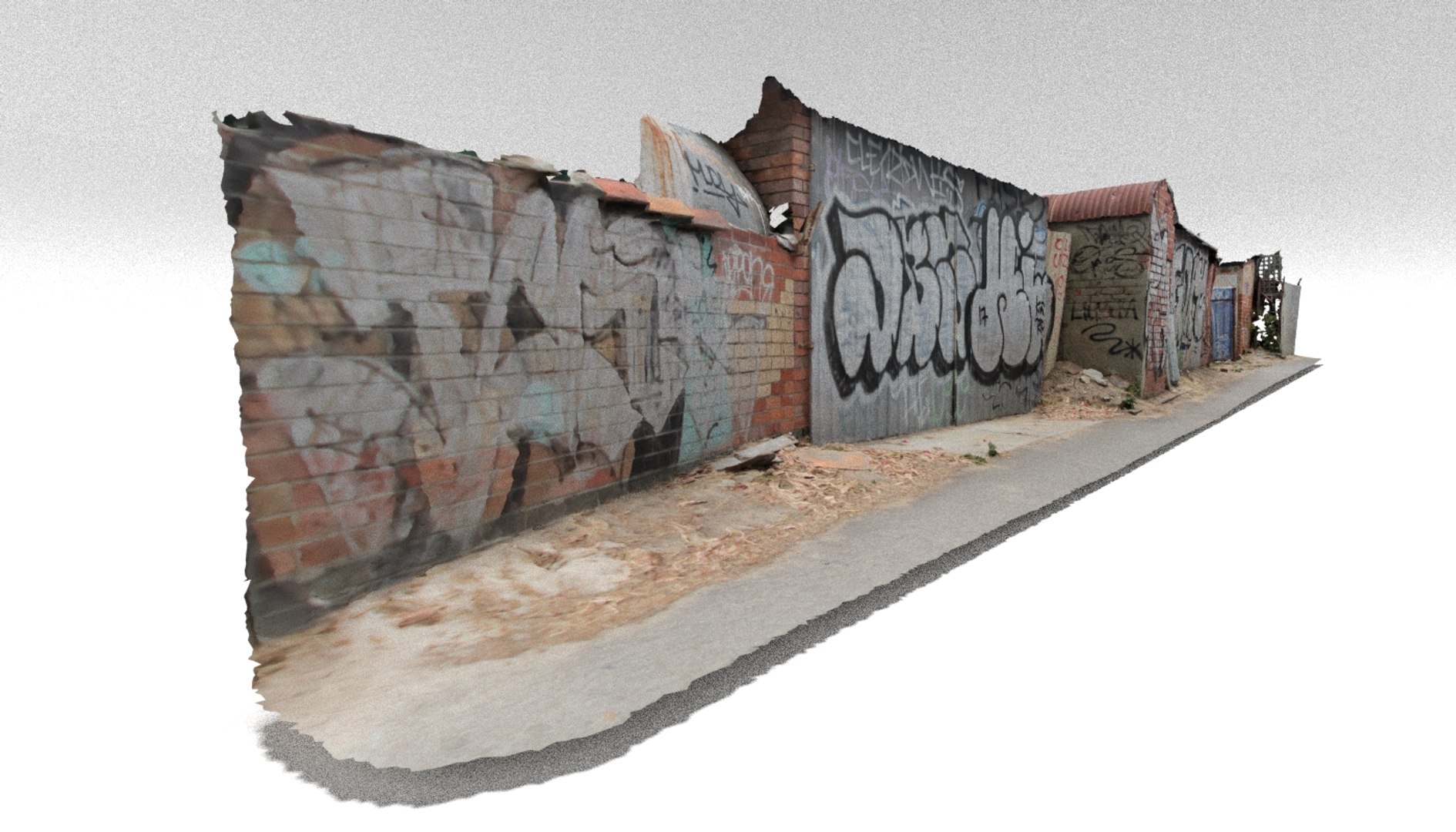 Graffiti Fence 1 3D - TurboSquid 1351172