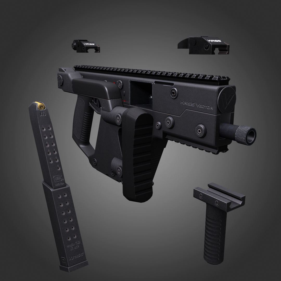 3d max kriss smg vector