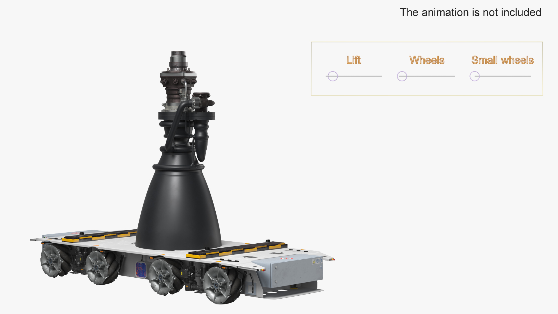 3D Model Raptor Rocket Engine On Transport Platform Rigged - TurboSquid ...