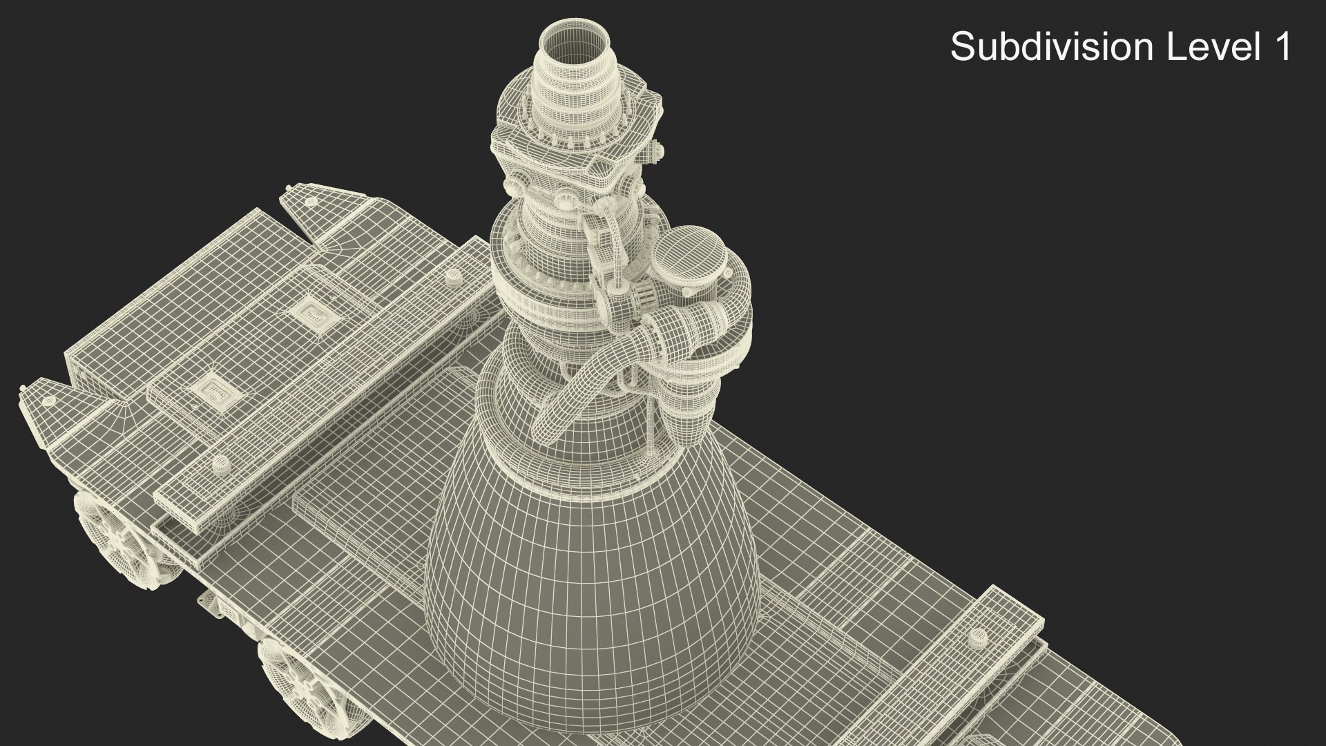 3D Model Raptor Rocket Engine On Transport Platform Rigged - TurboSquid ...
