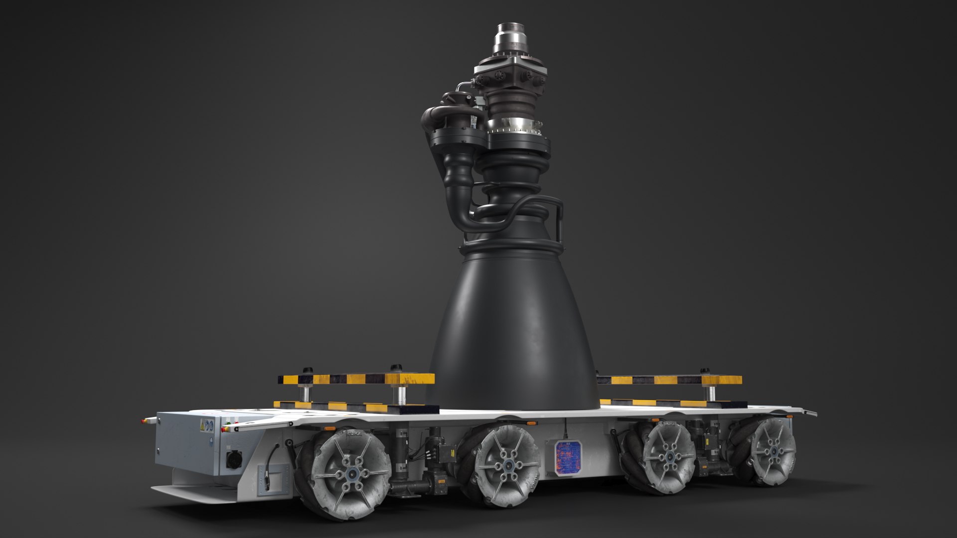 3D Model Raptor Rocket Engine On Transport Platform Rigged - TurboSquid ...