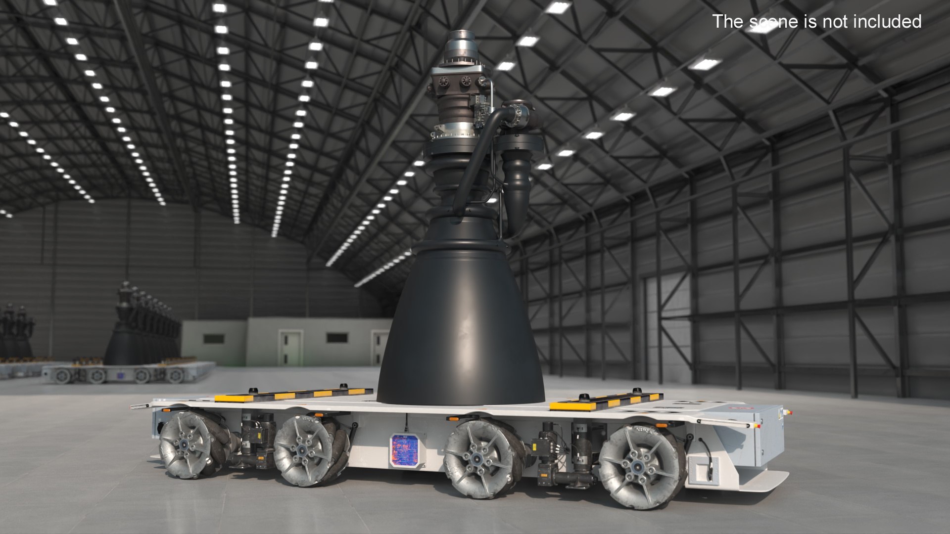 3D Model Raptor Rocket Engine On Transport Platform Rigged - TurboSquid ...