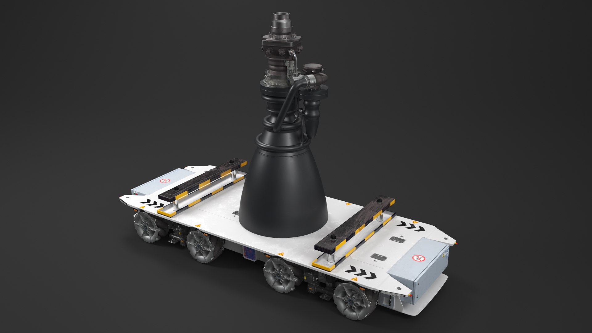 3D Model Raptor Rocket Engine On Transport Platform Rigged - TurboSquid ...