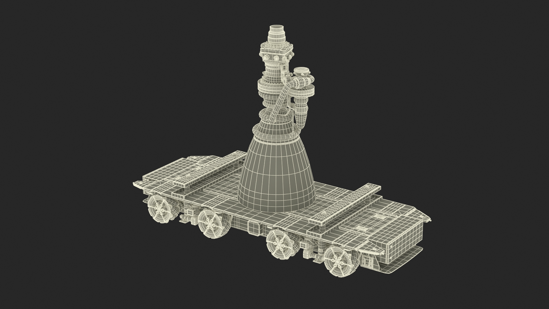 3D Model Raptor Rocket Engine On Transport Platform Rigged - TurboSquid ...