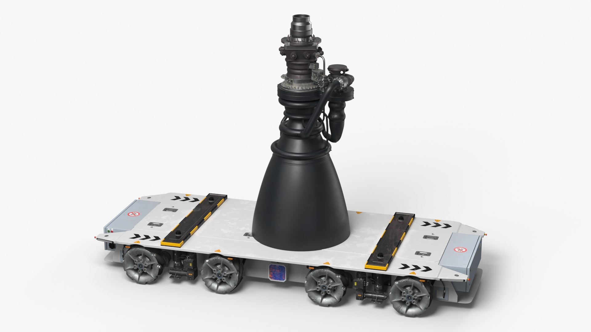 3D Model Raptor Rocket Engine On Transport Platform Rigged - TurboSquid ...