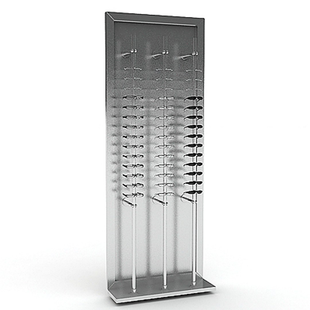 3d model glasses display rack