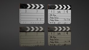 Clapperboard Film Slate With Timecode 3D - TurboSquid 1995896