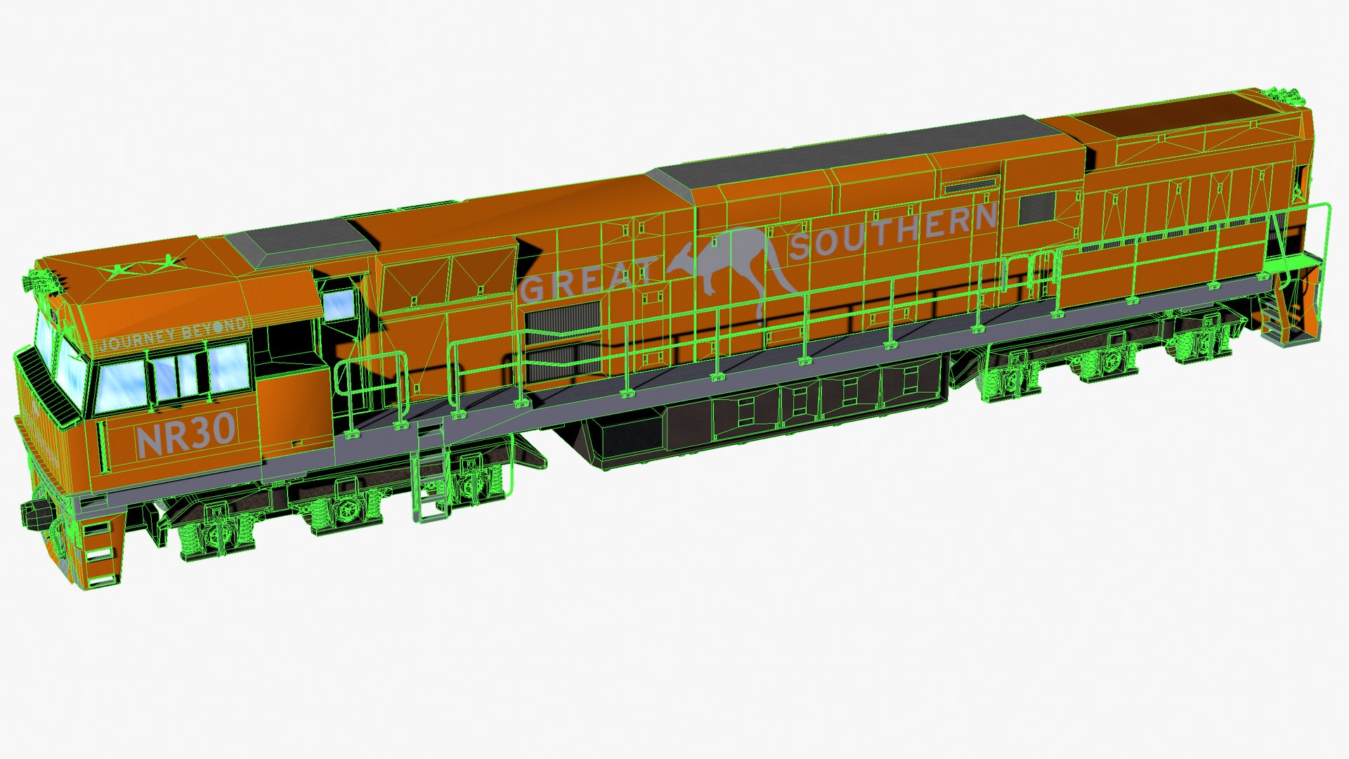 3D Australian Nr Class Nr30 Great Southern Diesel Electric Locomotive ...