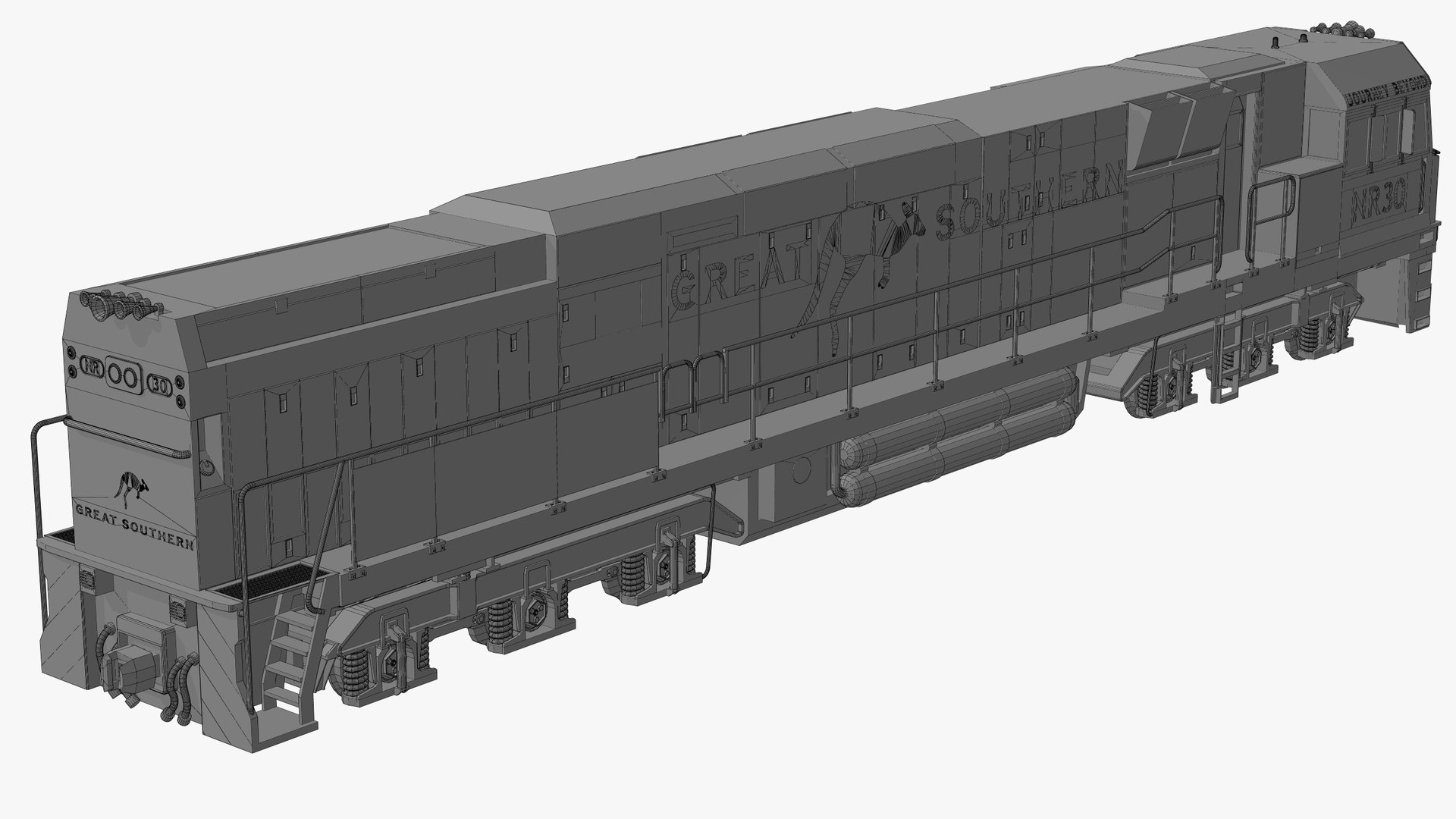 3D Australian Nr Class Nr30 Great Southern Diesel Electric Locomotive ...