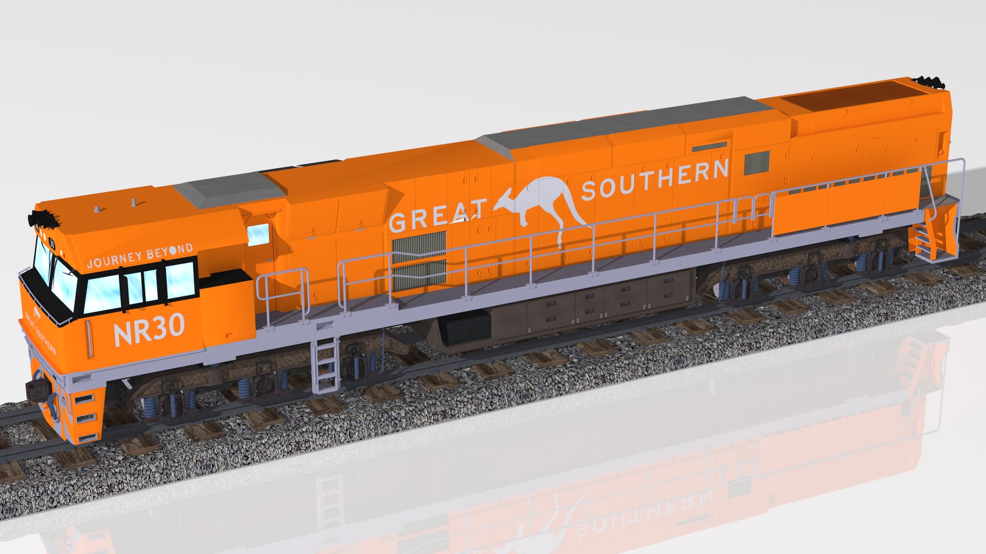 3D Australian Nr Class Nr30 Great Southern Diesel Electric Locomotive - TurboSquid 2058400