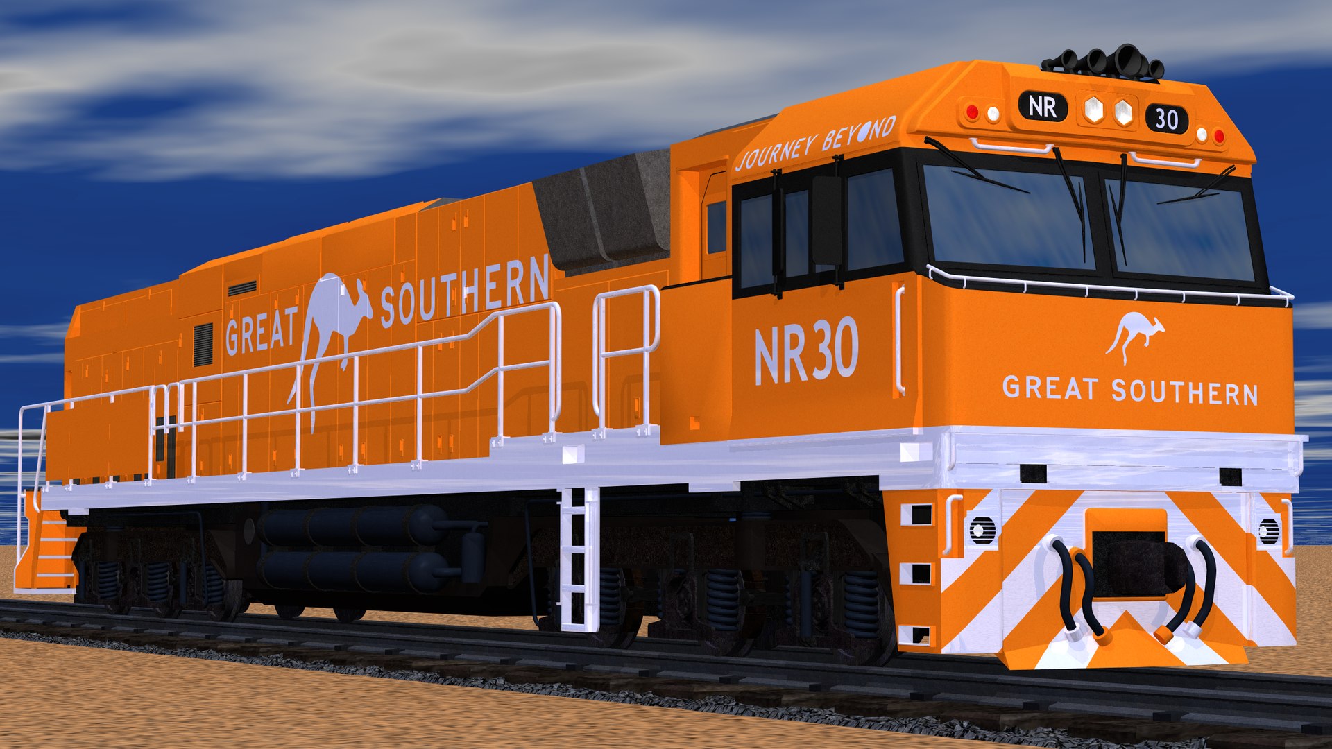 3D Australian Nr Class Nr30 Great Southern Diesel Electric Locomotive ...