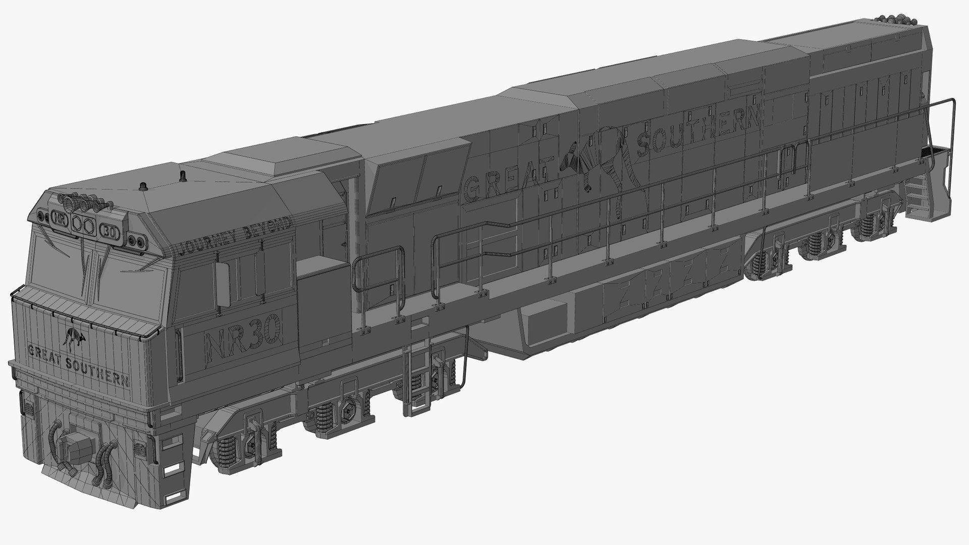 3D Australian Nr Class Nr30 Great Southern Diesel Electric Locomotive ...