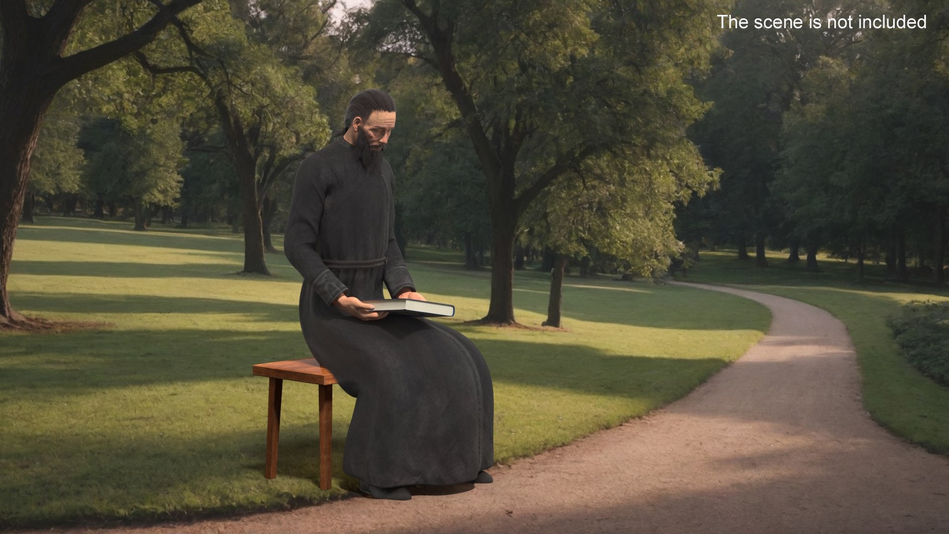 3D Sitting Orthodox Monk Wearing Cassock Model - TurboSquid 2328683