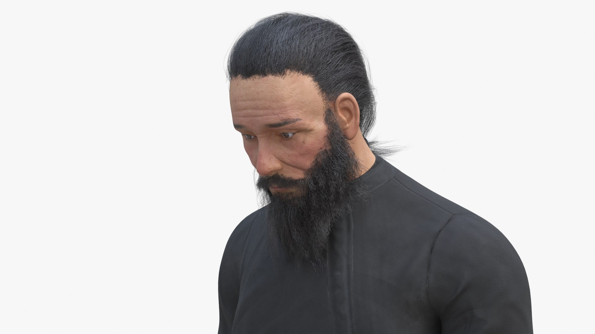 3D Sitting Orthodox Monk Wearing Cassock Model - TurboSquid 2328683