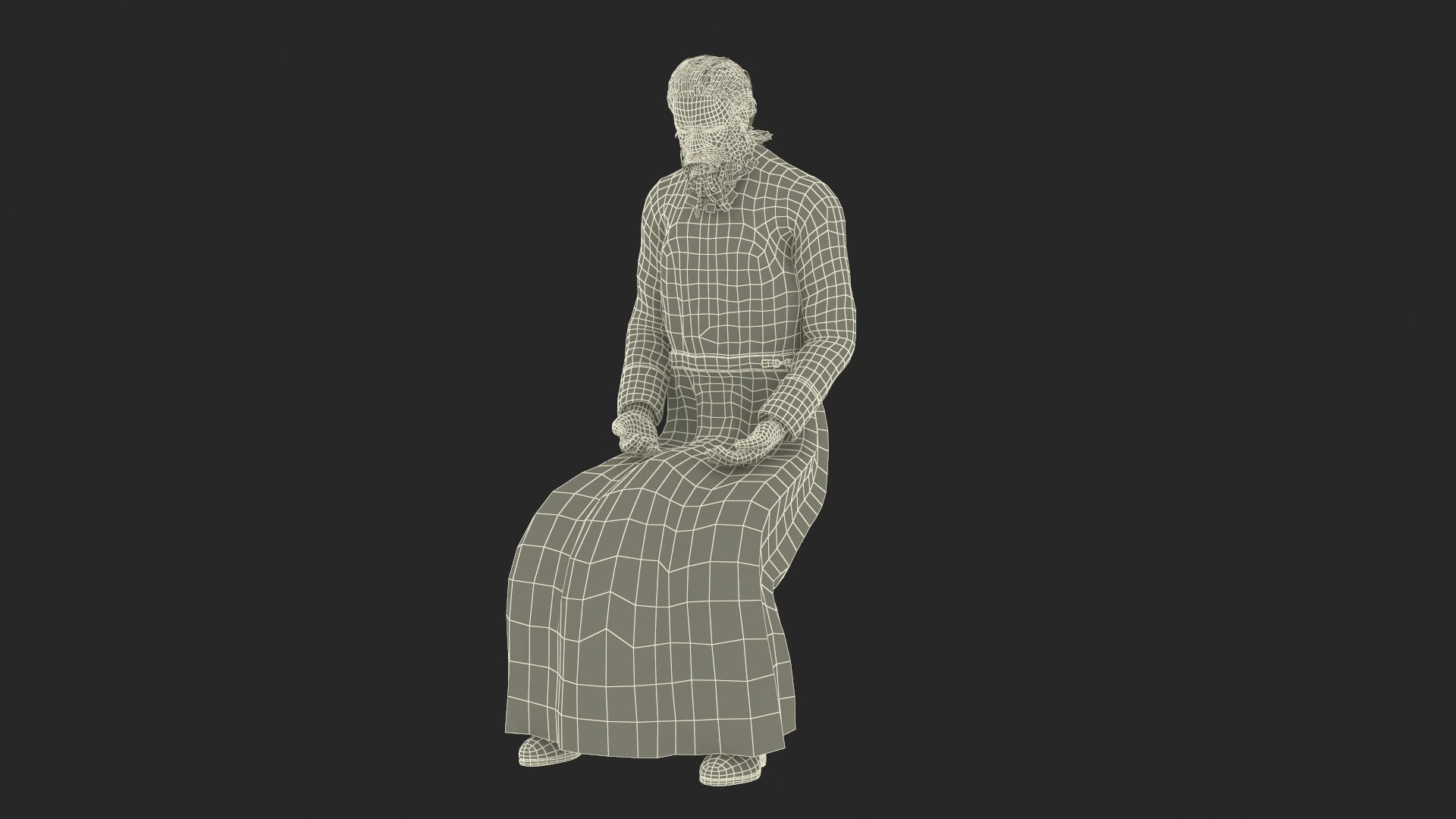 3D Sitting Orthodox Monk Wearing Cassock Model - TurboSquid 2328683