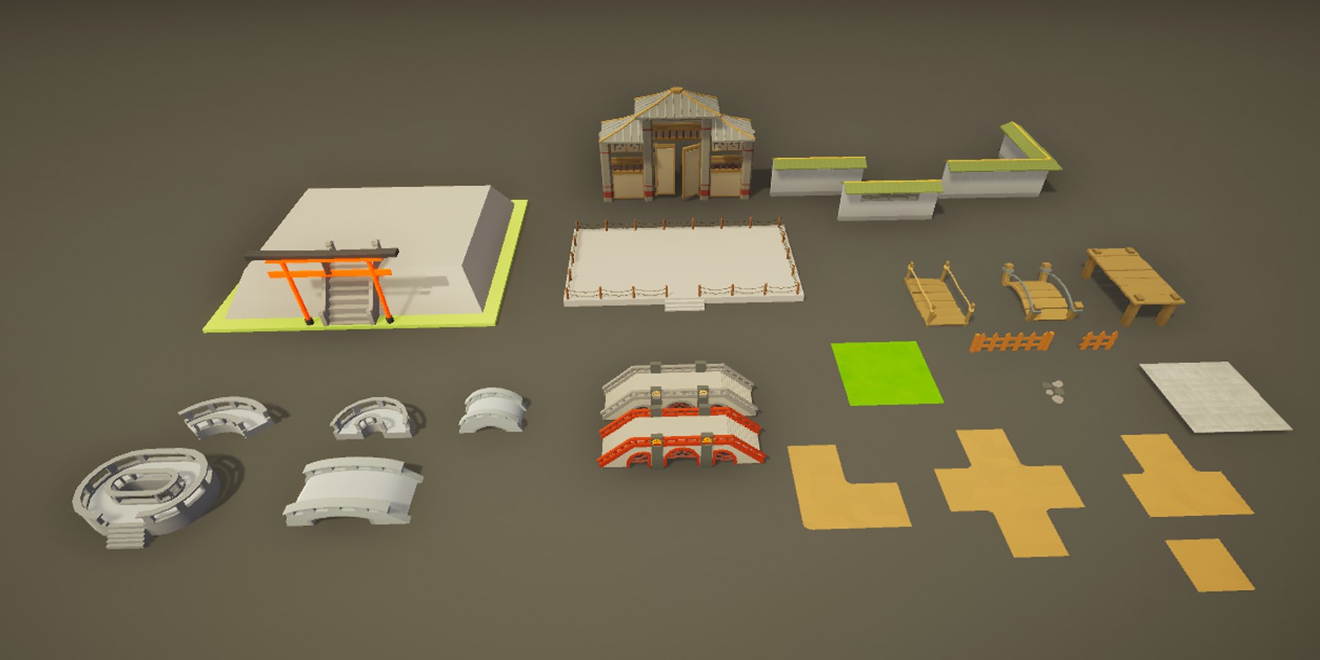 3D Low Poly Asian City - TurboSquid 1984892