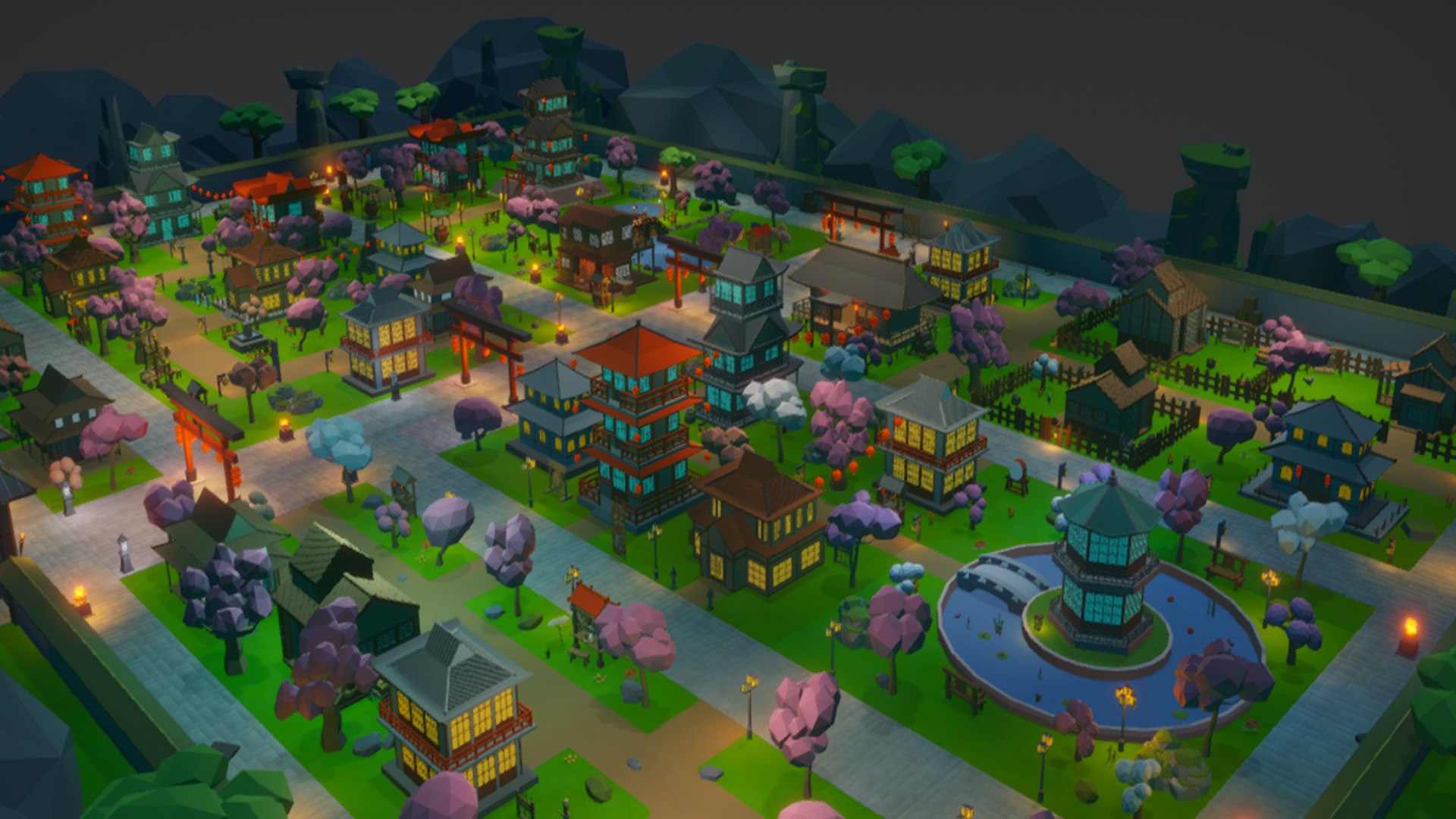 3D Low Poly Asian City - TurboSquid 1984892