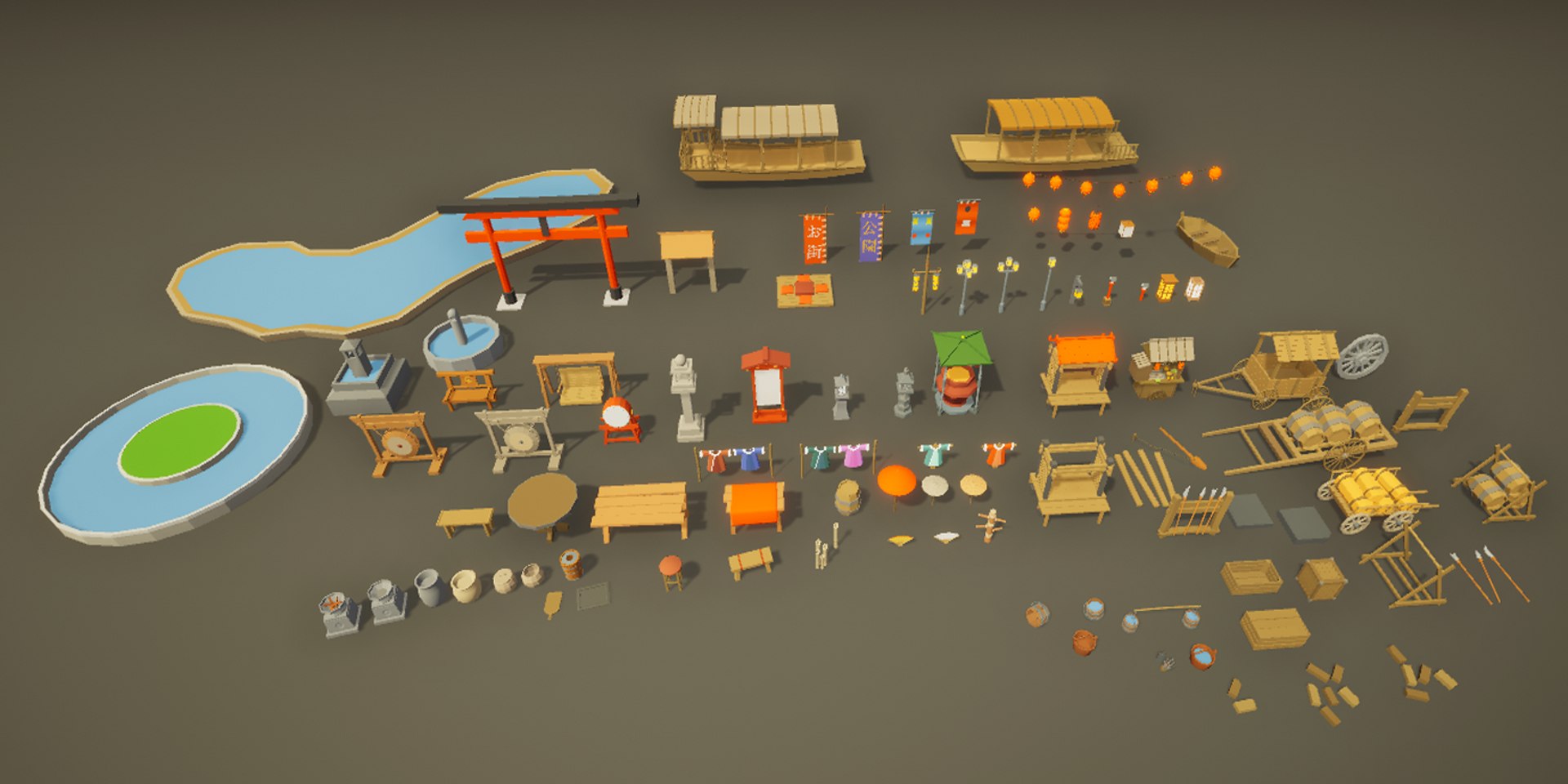 3D Low Poly Asian City - TurboSquid 1984892