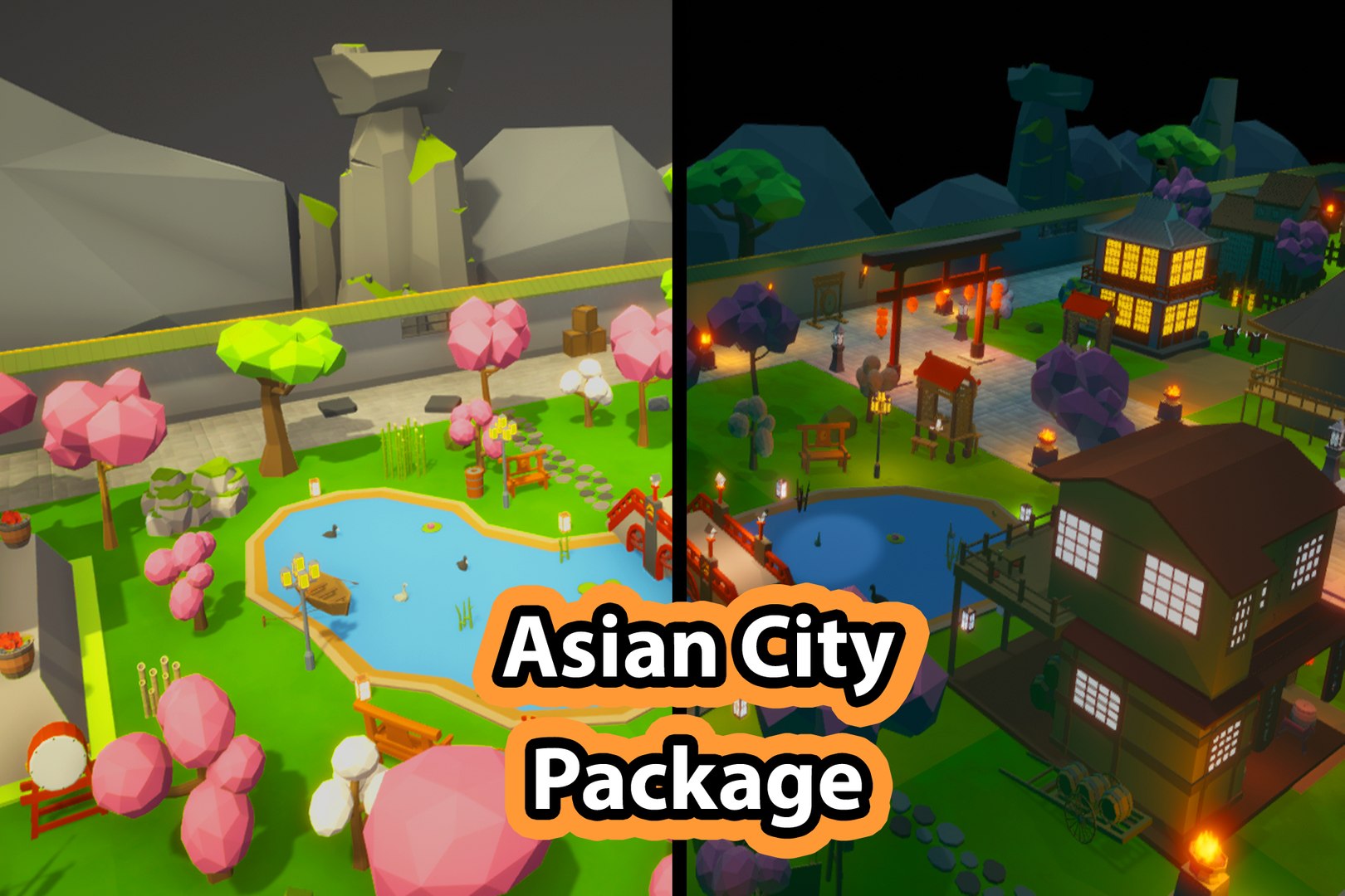 3D Low Poly Asian City - TurboSquid 1984892