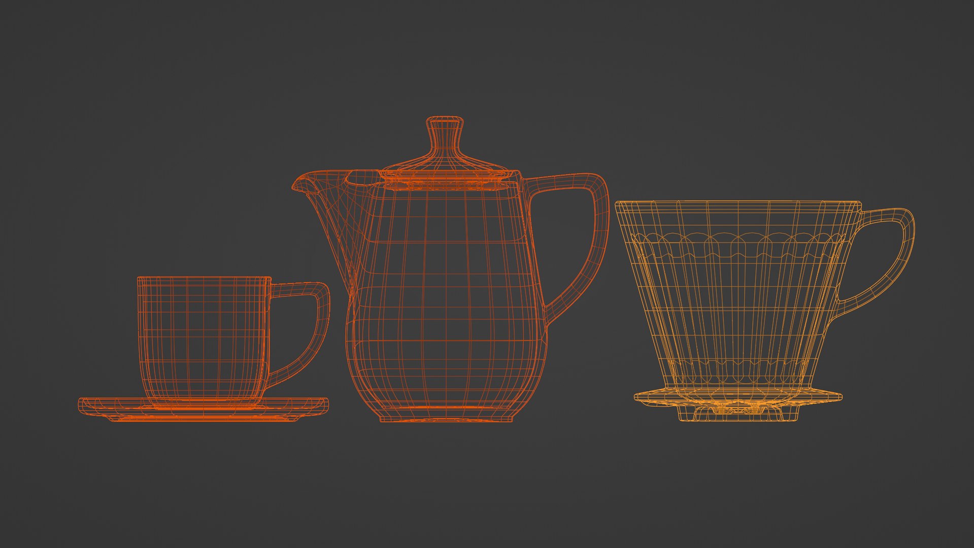 Coffee Set Classic 3D Model - TurboSquid 1858939