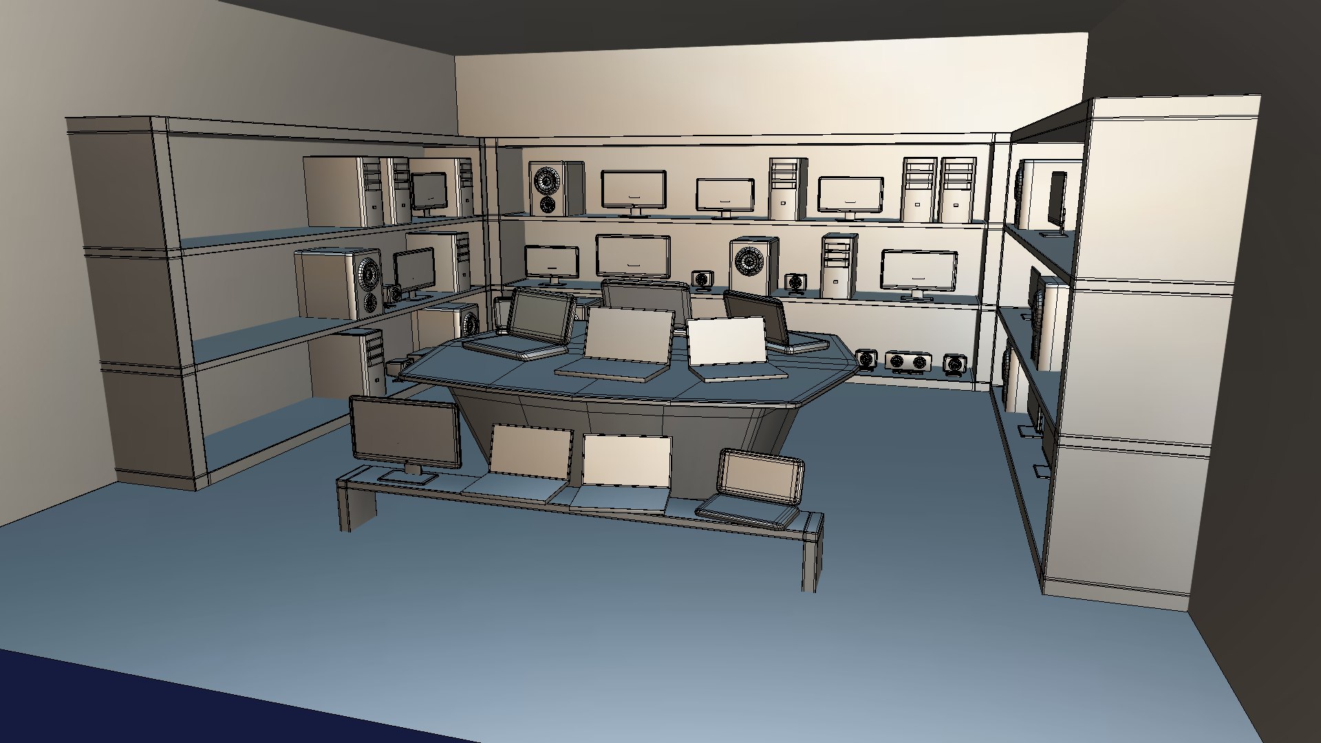 Cartoon Shop Computer 3D Model - TurboSquid 2136620