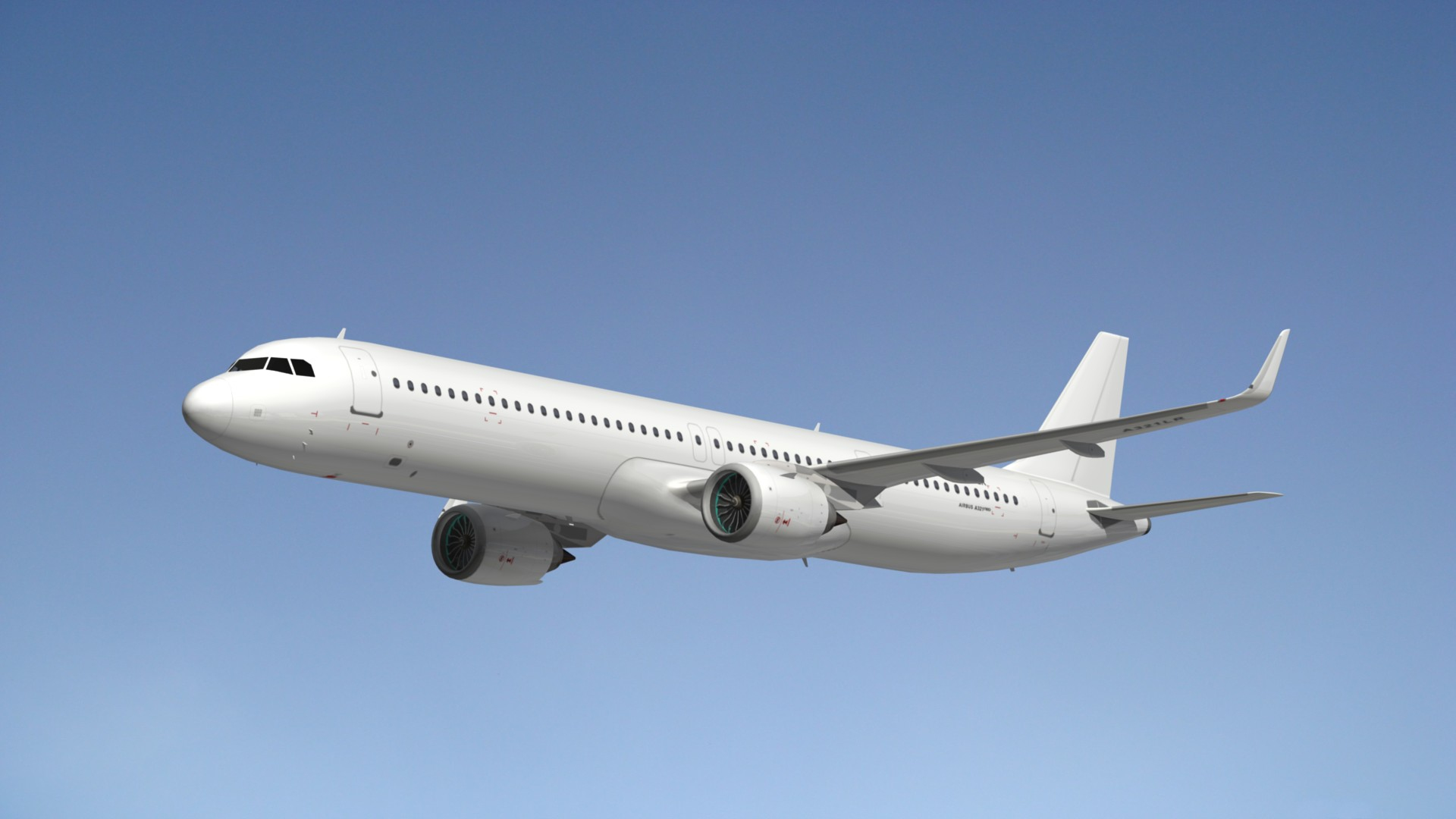 Airbus A321neo White Livery 3D Model - TurboSquid 1703716