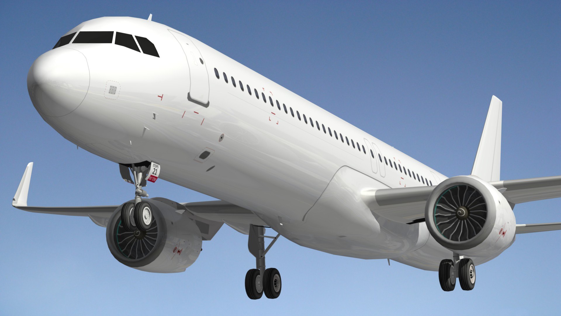 Airbus A321neo White Livery 3D Model - TurboSquid 1703716