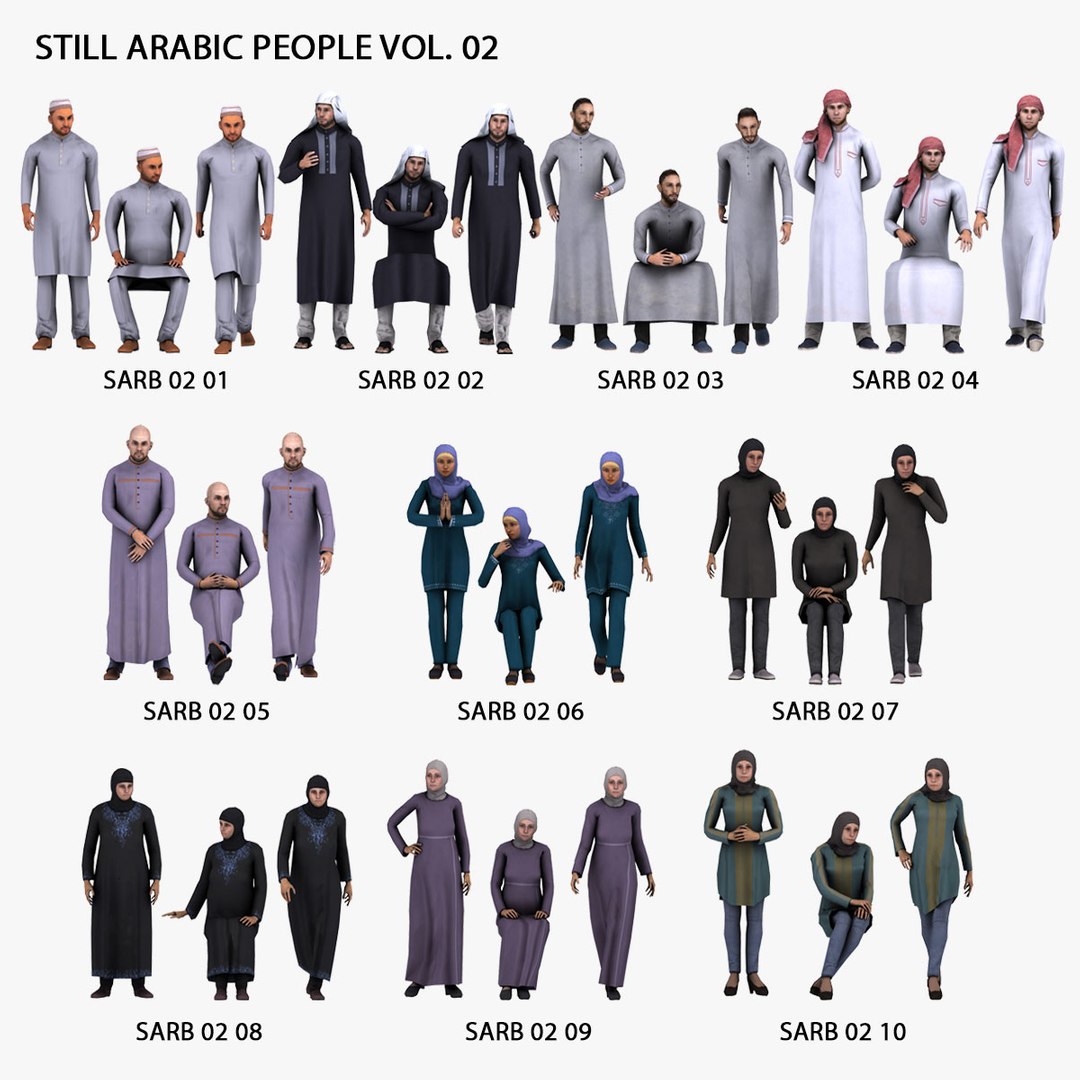 3D People: 30 Still 3D Arabic People Vol. 02 3D Model - TurboSquid 1746892