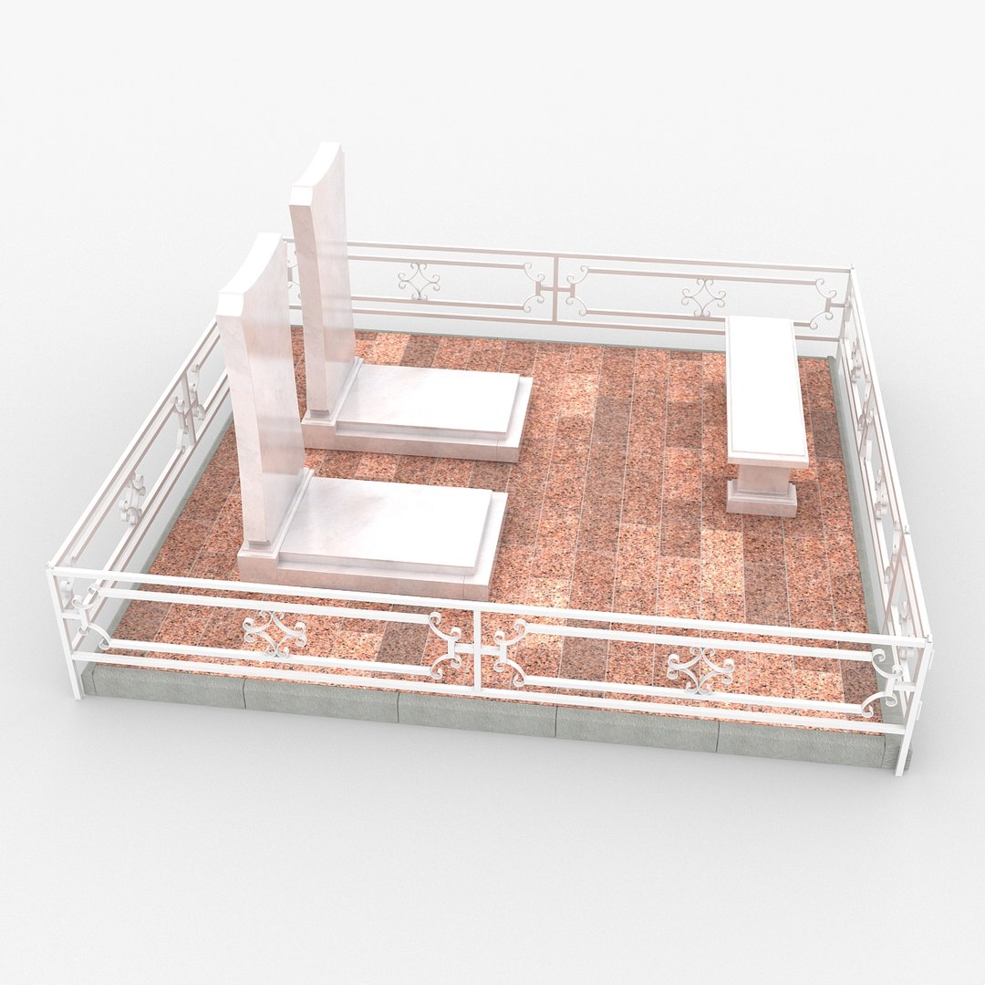tomb headstone 2 3d model