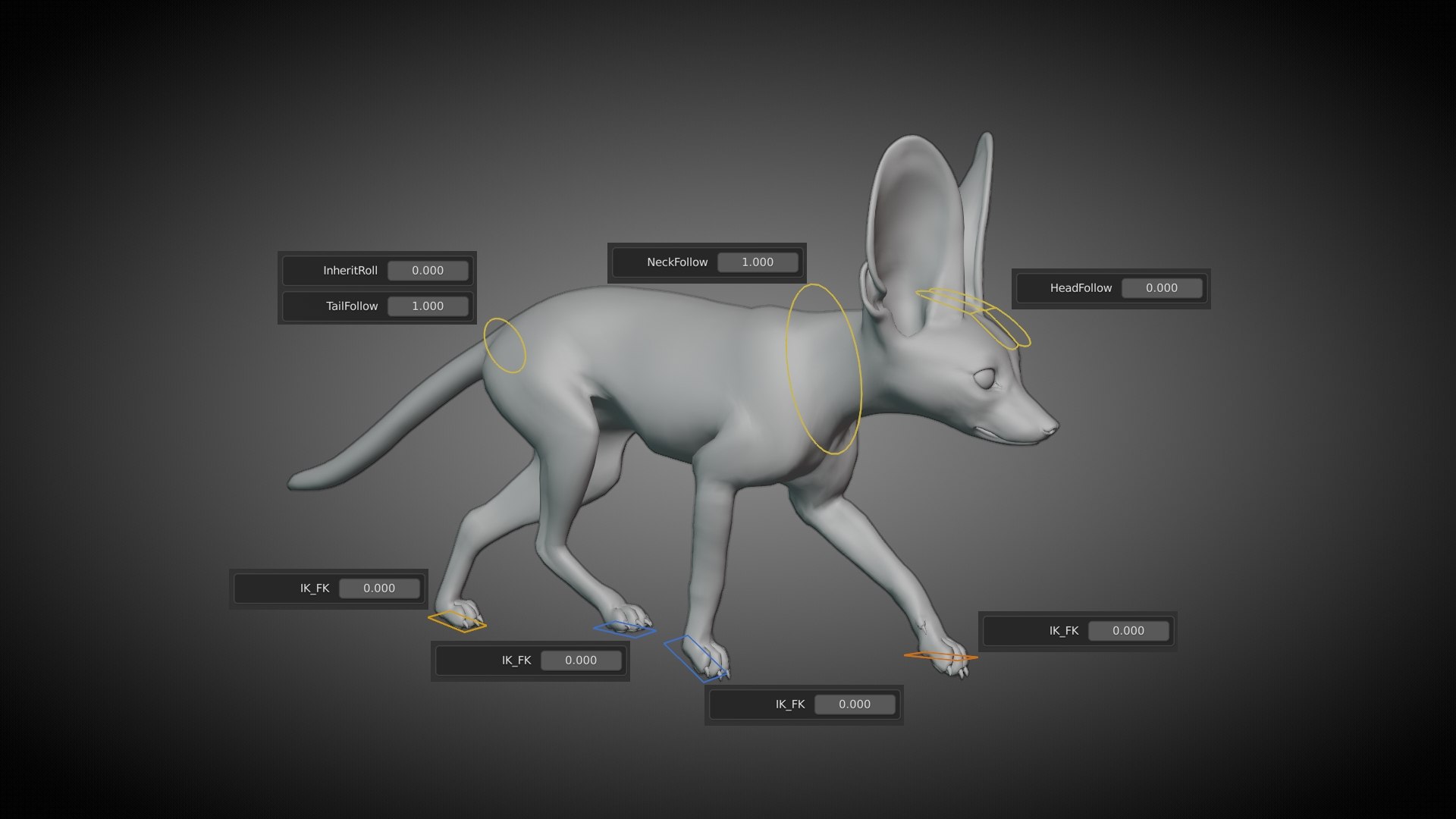 Fennec Fox Animated Model - TurboSquid 2056589