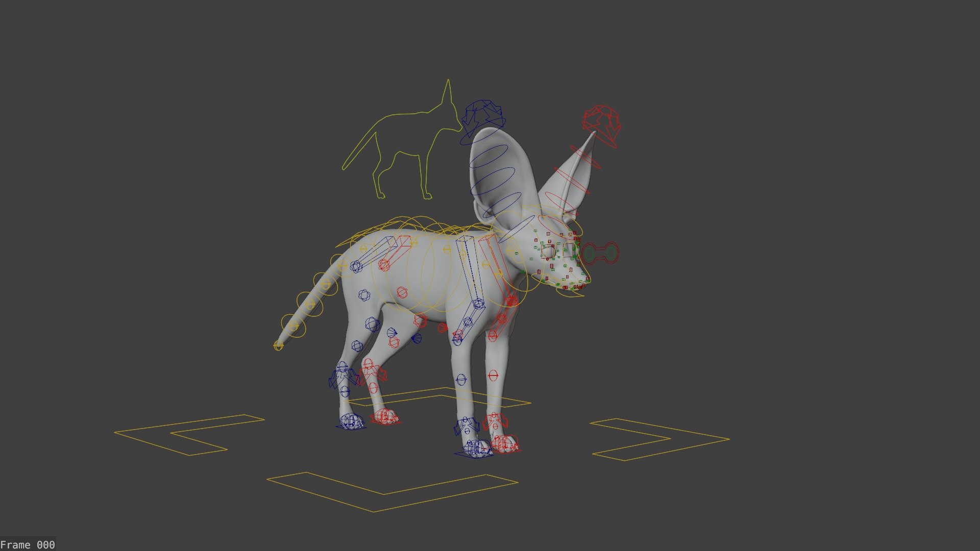 Fennec Fox Animated model - TurboSquid 2056589