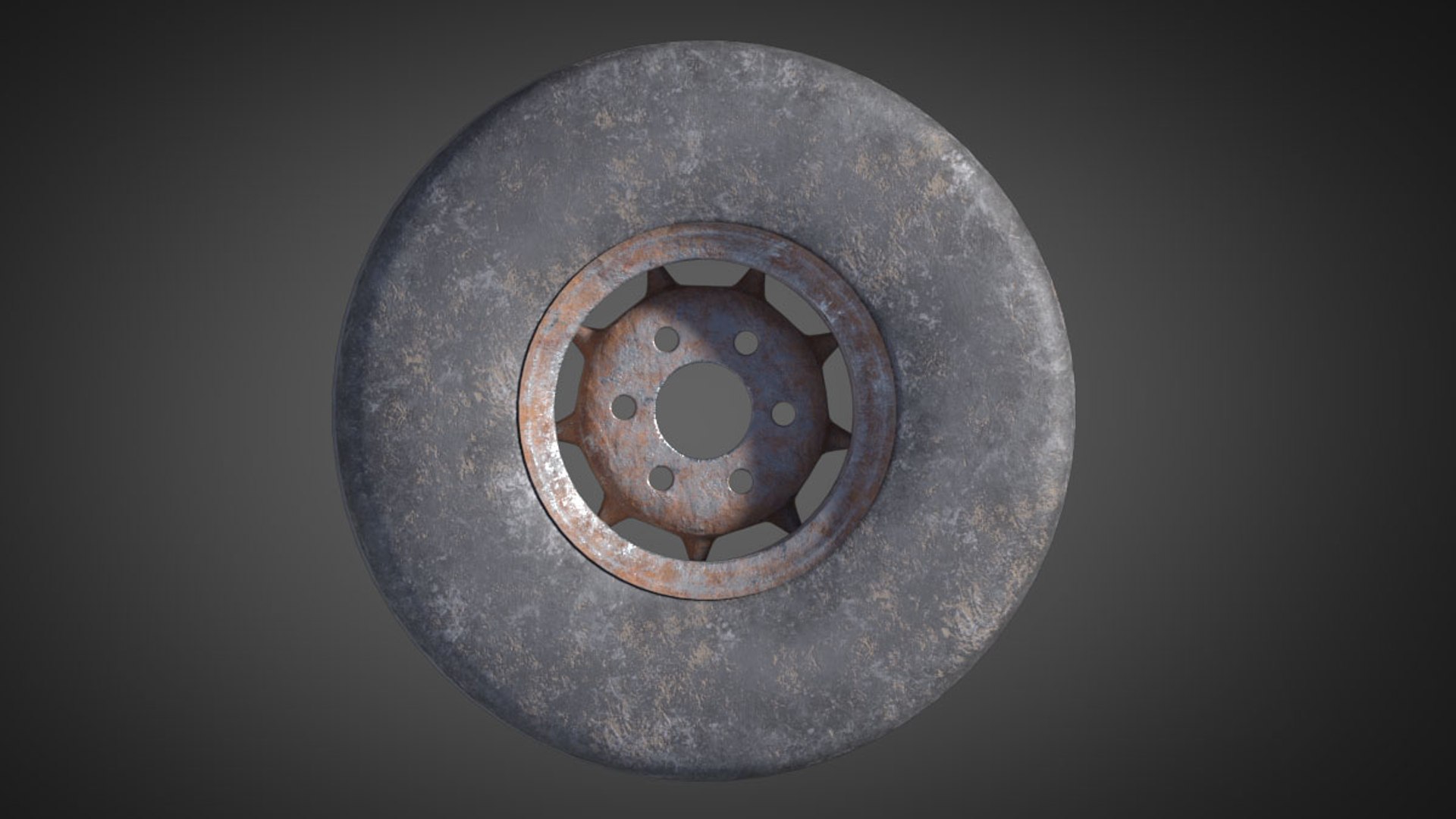 3d Max Rusty Wheel