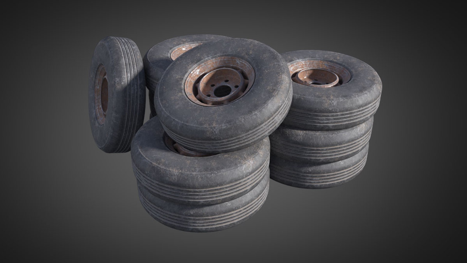 3d Max Rusty Wheel