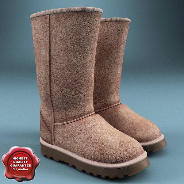 3d model ugg classic tall boots